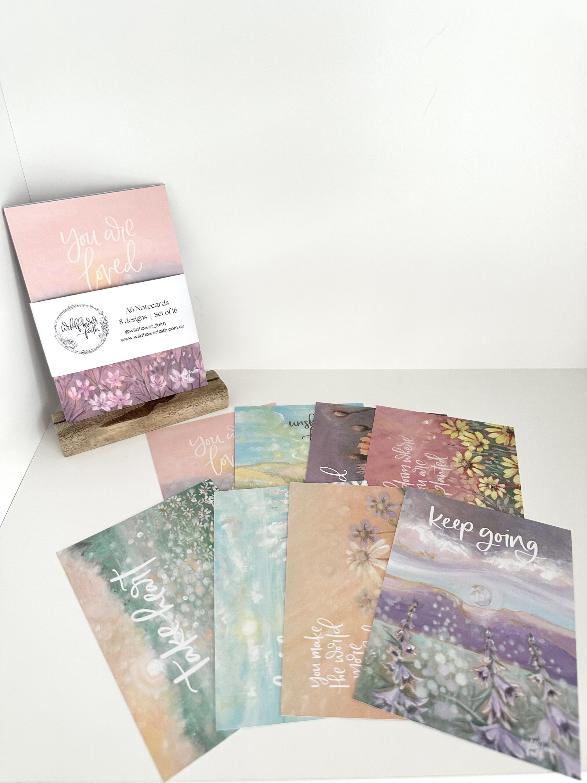 A6 Notecard Set | 8 Designs - 16 Cards - Wildflower Faith